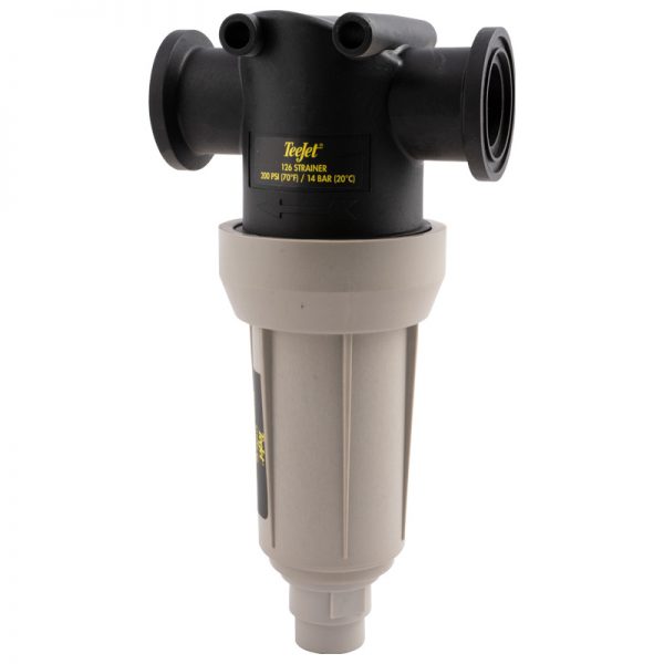 1" TeeJet Self Cleaning Flanged T Strainer Body without Screen ...